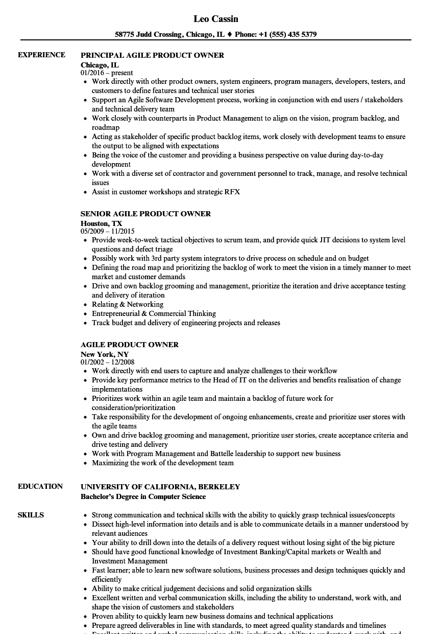 Agile Project Manager Resume Great Professionally Designed Templates