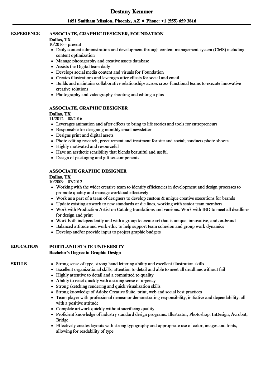 Graphic Designer Resume Sample Word Format PDF Template
