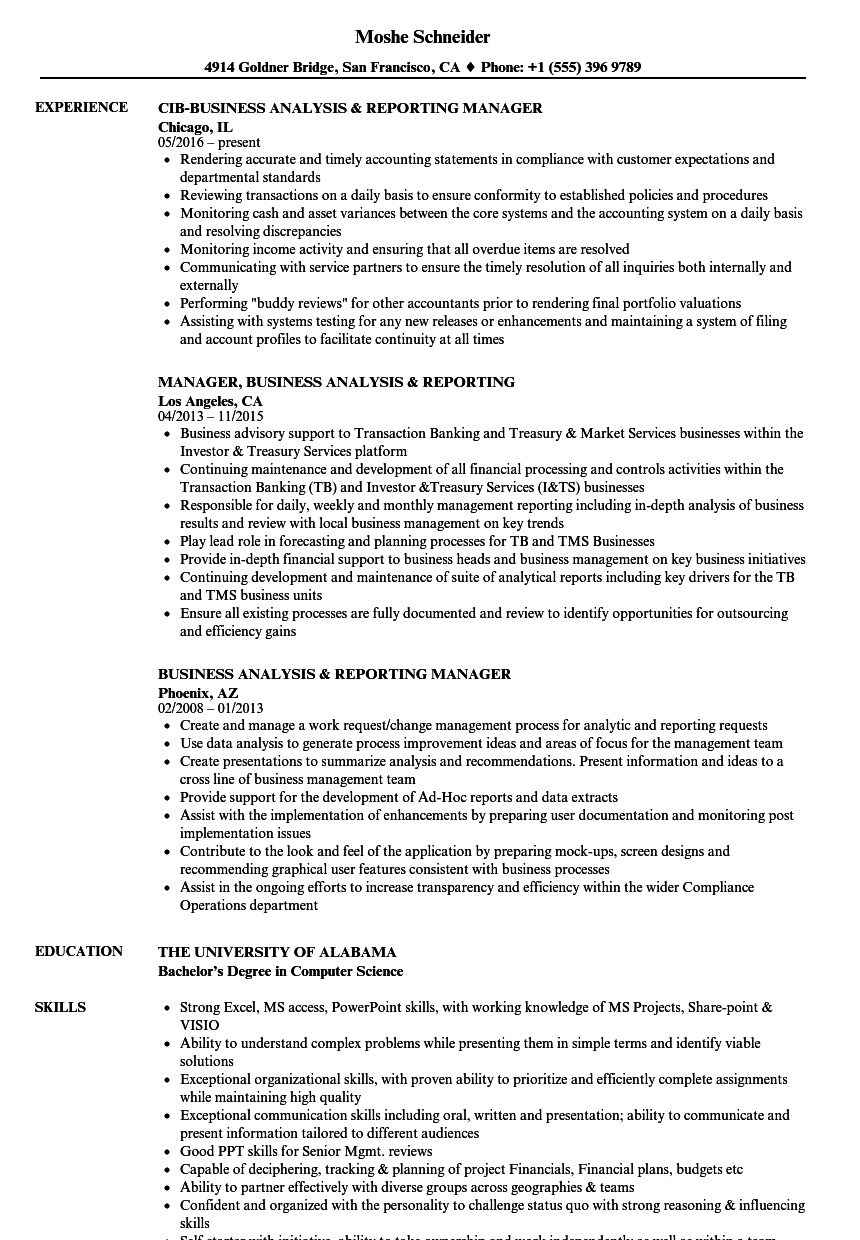  Business Analysis Report Sample Business Analysis Report Sample 