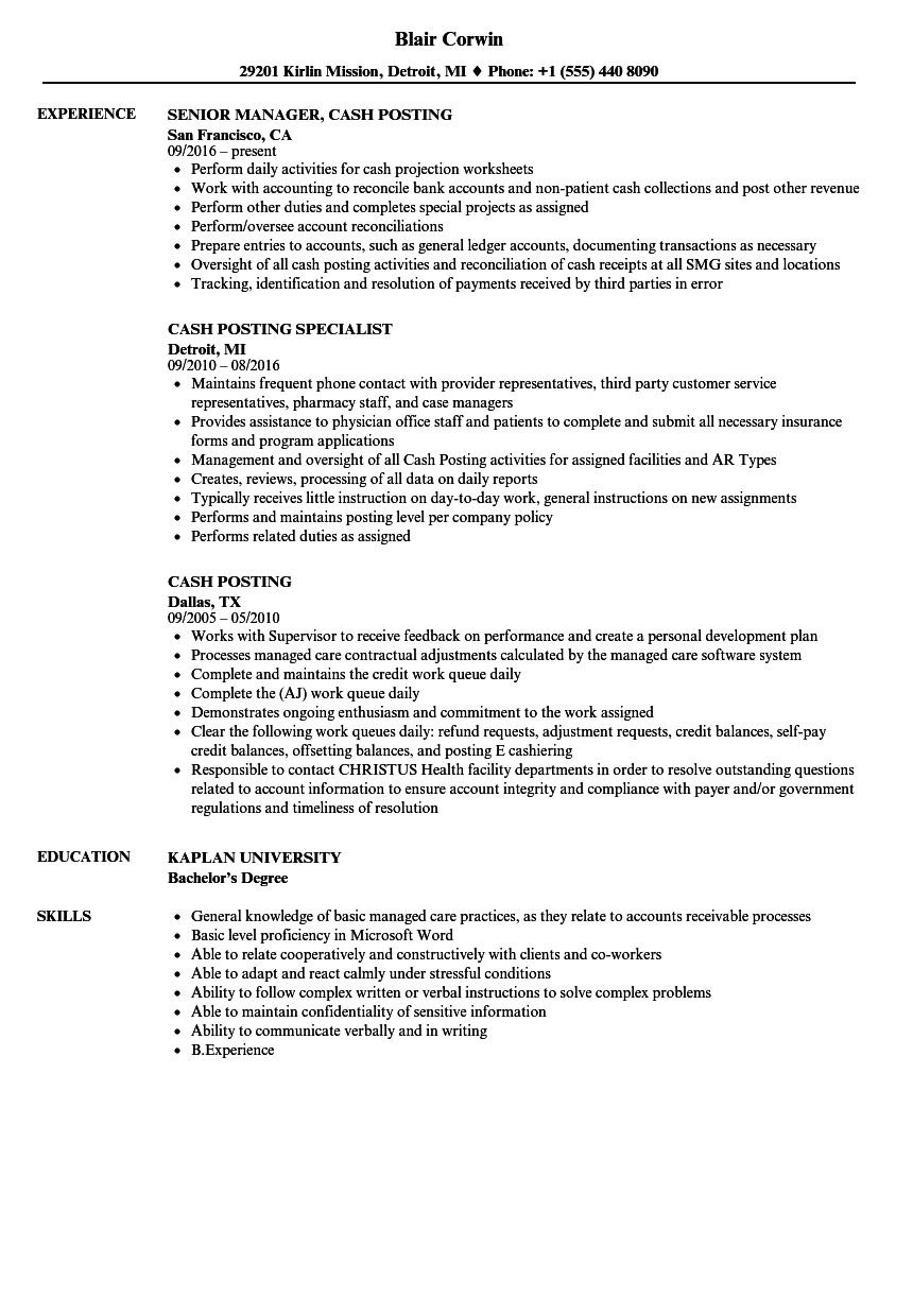 Posting Resume On Posting Resume On