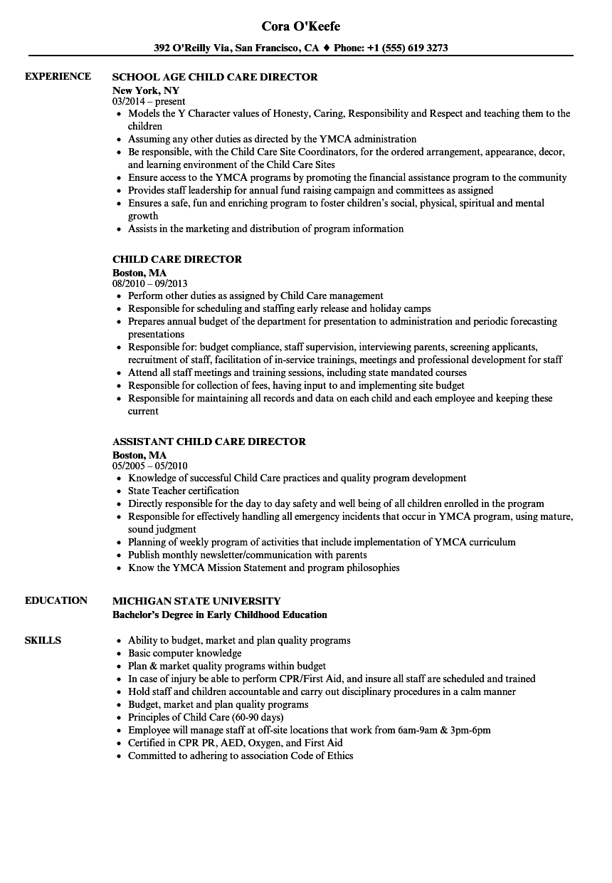 Early Childhood Education Child Care Resume Sample BEST RESUME EXAMPLES