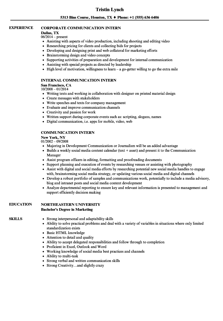 Communication Skills Resume Example BEST RESUME EXAMPLES