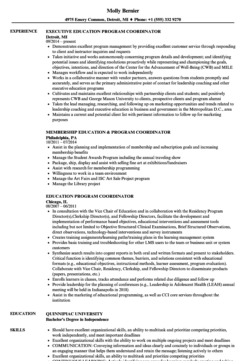 Program Coordinator Job Description Sample Classles Democracy