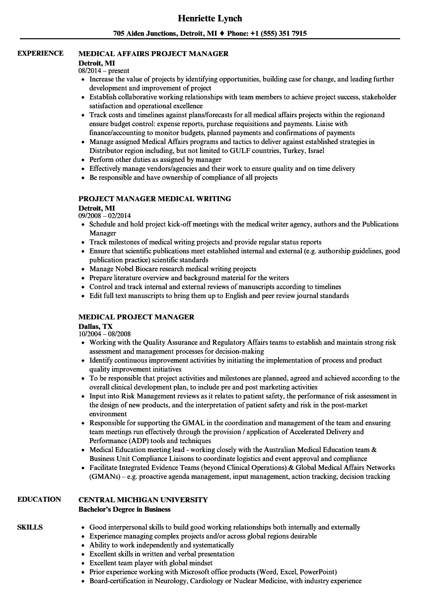 Medical Office Manager Resume Sample PDF Template