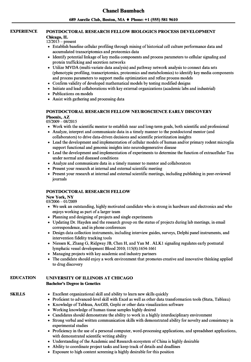 Cover Letter For Postdoc Position In Biology Cover Letter