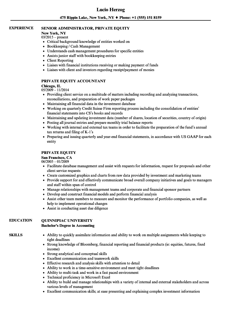 Resume Format For Private Sector Federal Resume