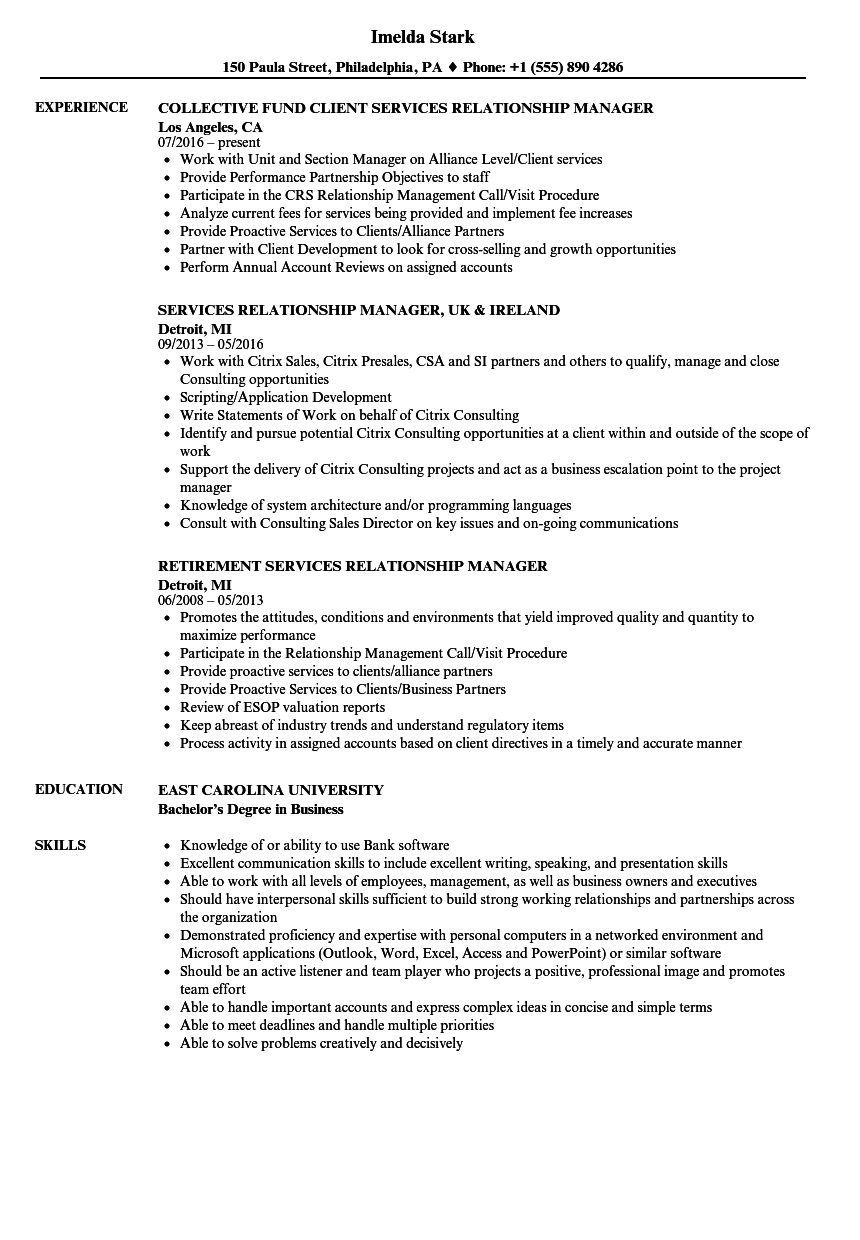 Cba Relationship Manager Job Description Relationship Manager Job