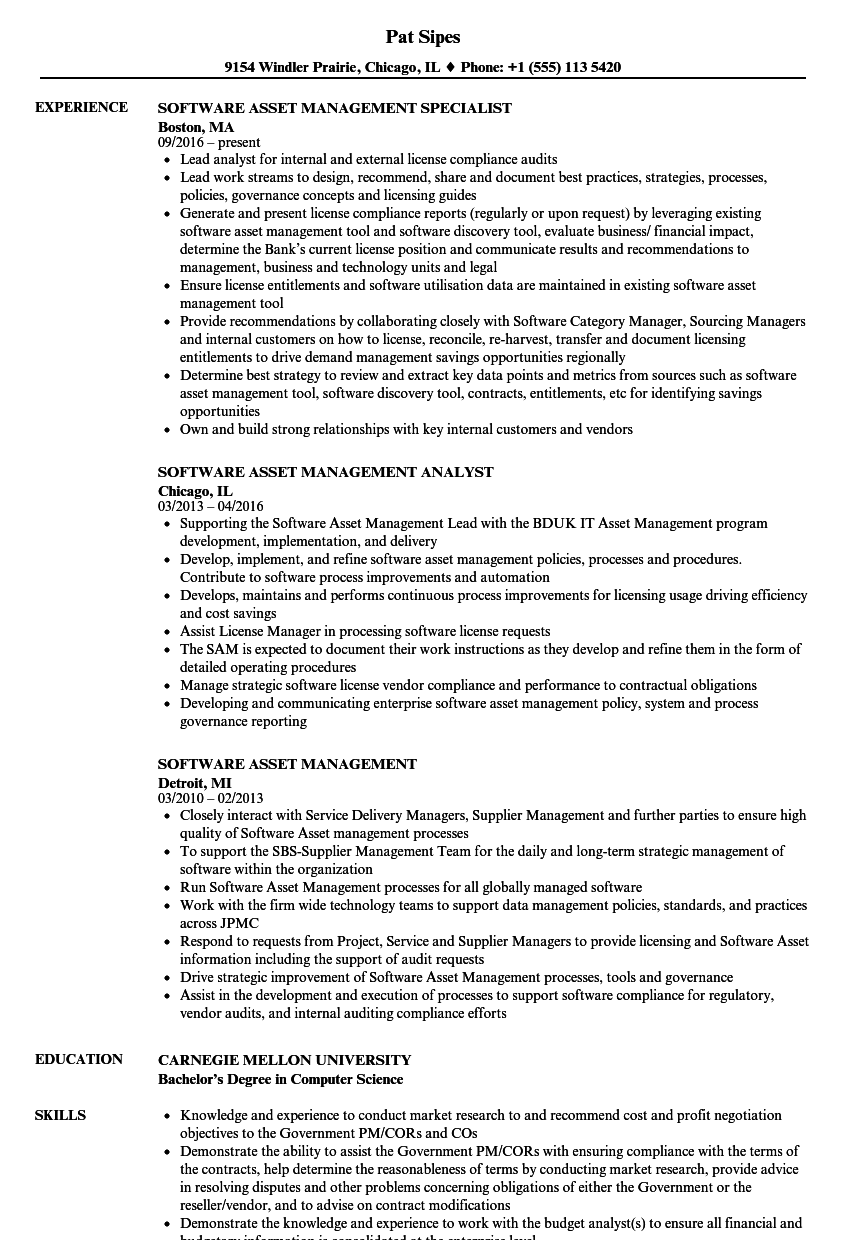 Asset Management Job Description Sample Sample Job Description 