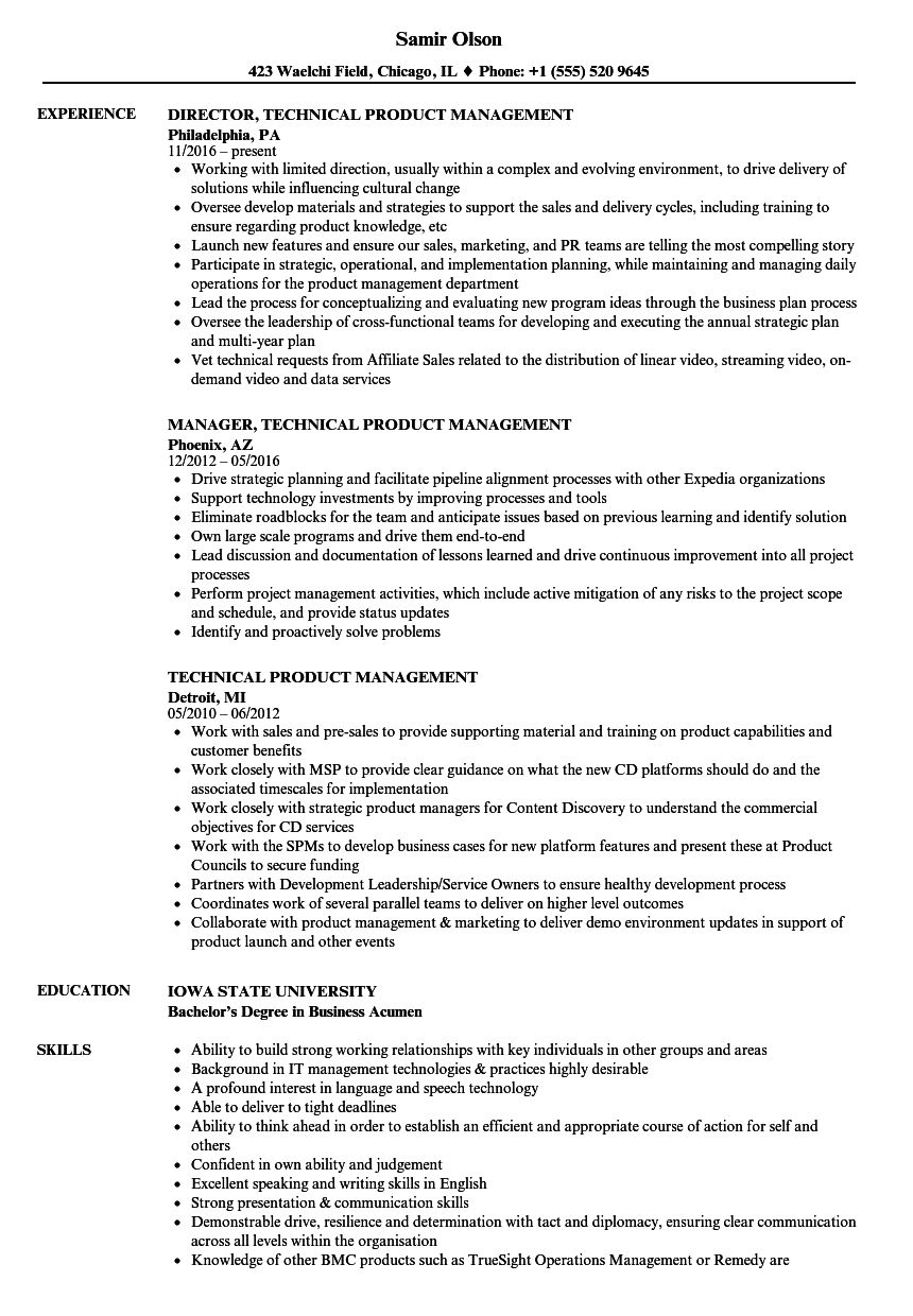 Technical Product Management Resume Samples | Velvet Jobs Technical Product Management Resume Samples | Velvet Jobs