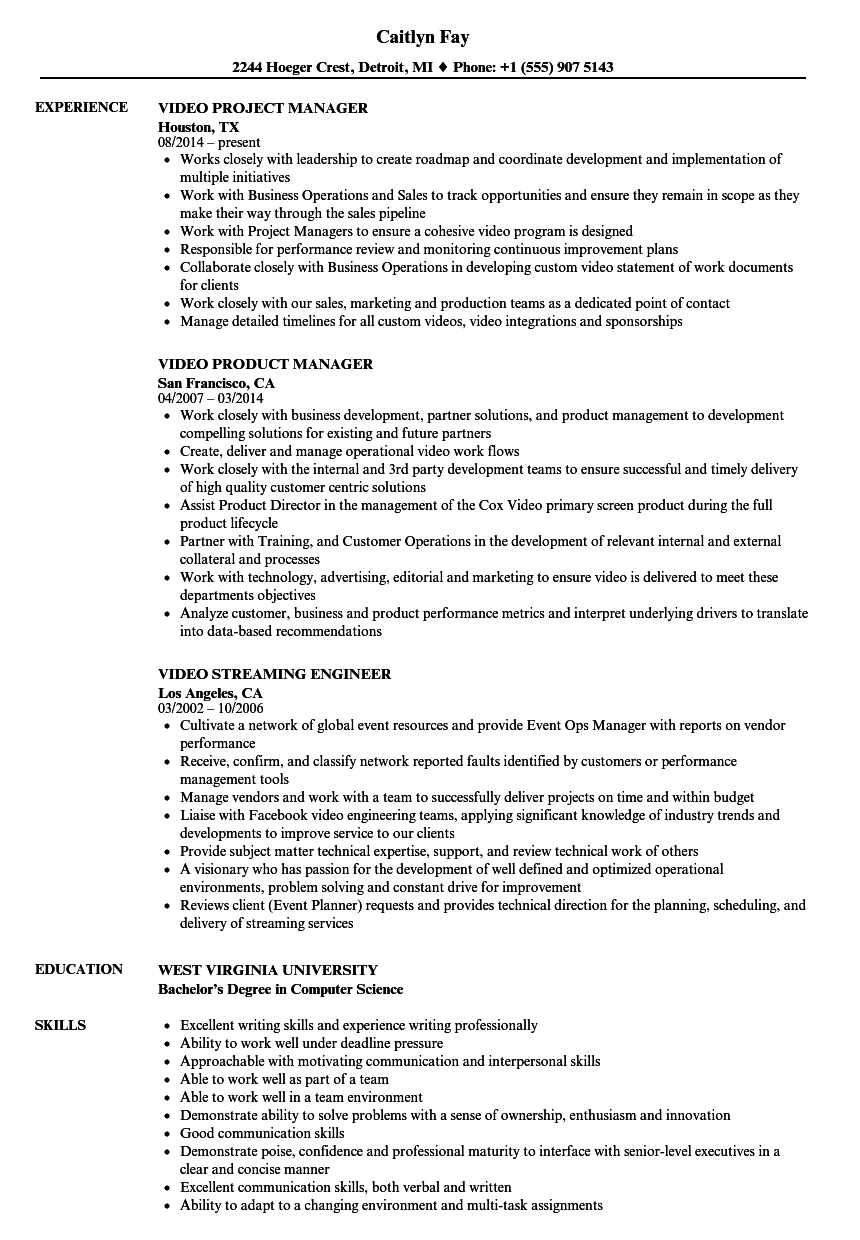 Video Resume Script For Fresh Graduate